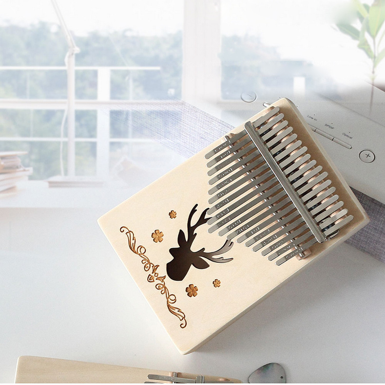 Kalimba 17 key นิ้วหัวแม่มือเปียโน Thumb Piano Spruce Musical ...