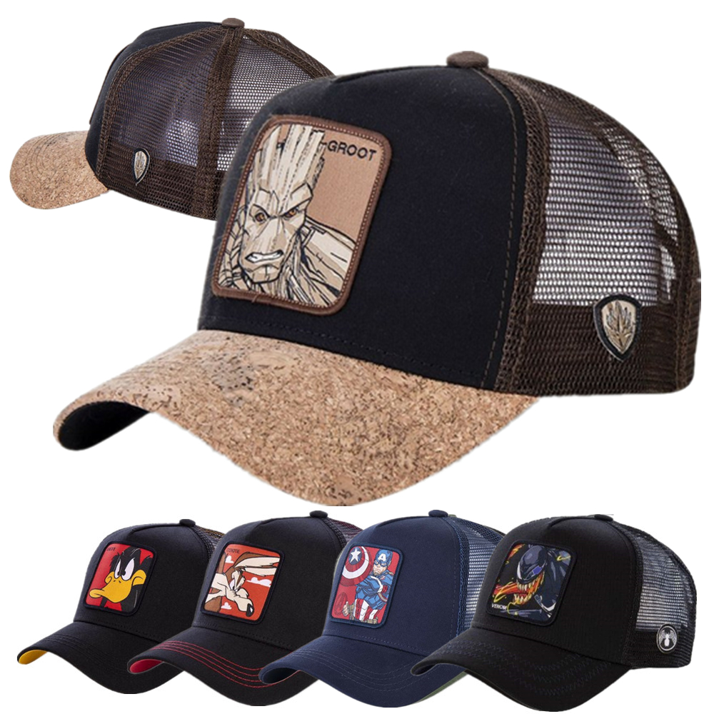 Anime Cartoon Animal Mesh Snapback Cap Venom Duck Bird Baseball Cap Men ...