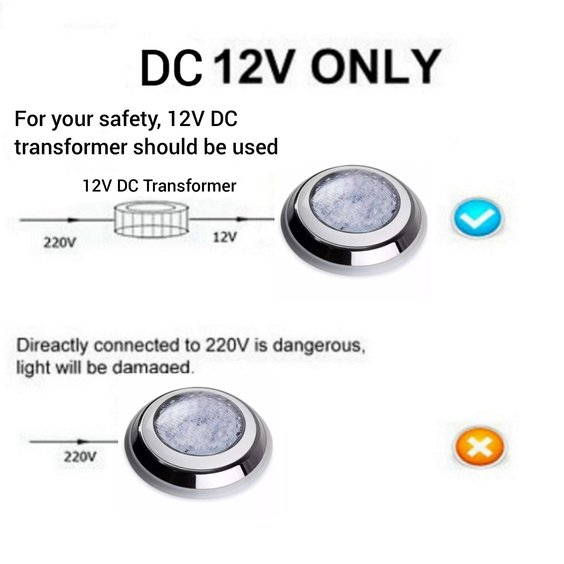 ไฟสระว่ายน้ำ (สีวอล์ม ไลท์) Swimming Pool light LED Warm White - Rung Charoen Shop - ThaiPick