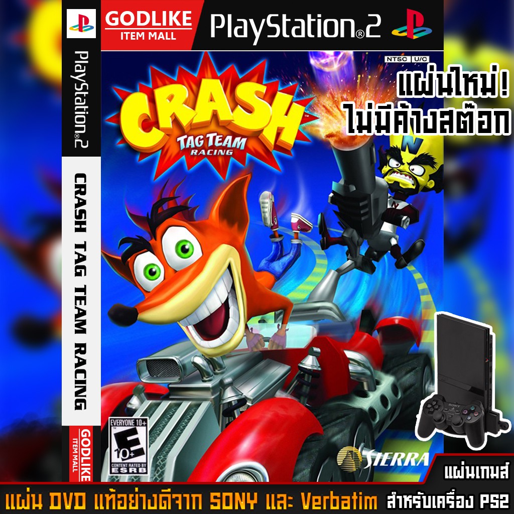 แผ่นเกมส์ PS2 - Crash Tag Team Racing GODLIKE - GAMEHUB STORE - ThaiPick
