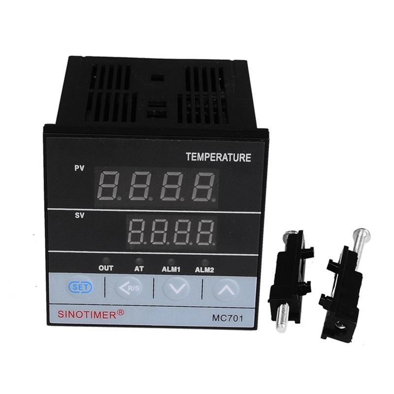 SINOTIMER 2 Set Digital Waterproof PID Temperature Controller K Type ...