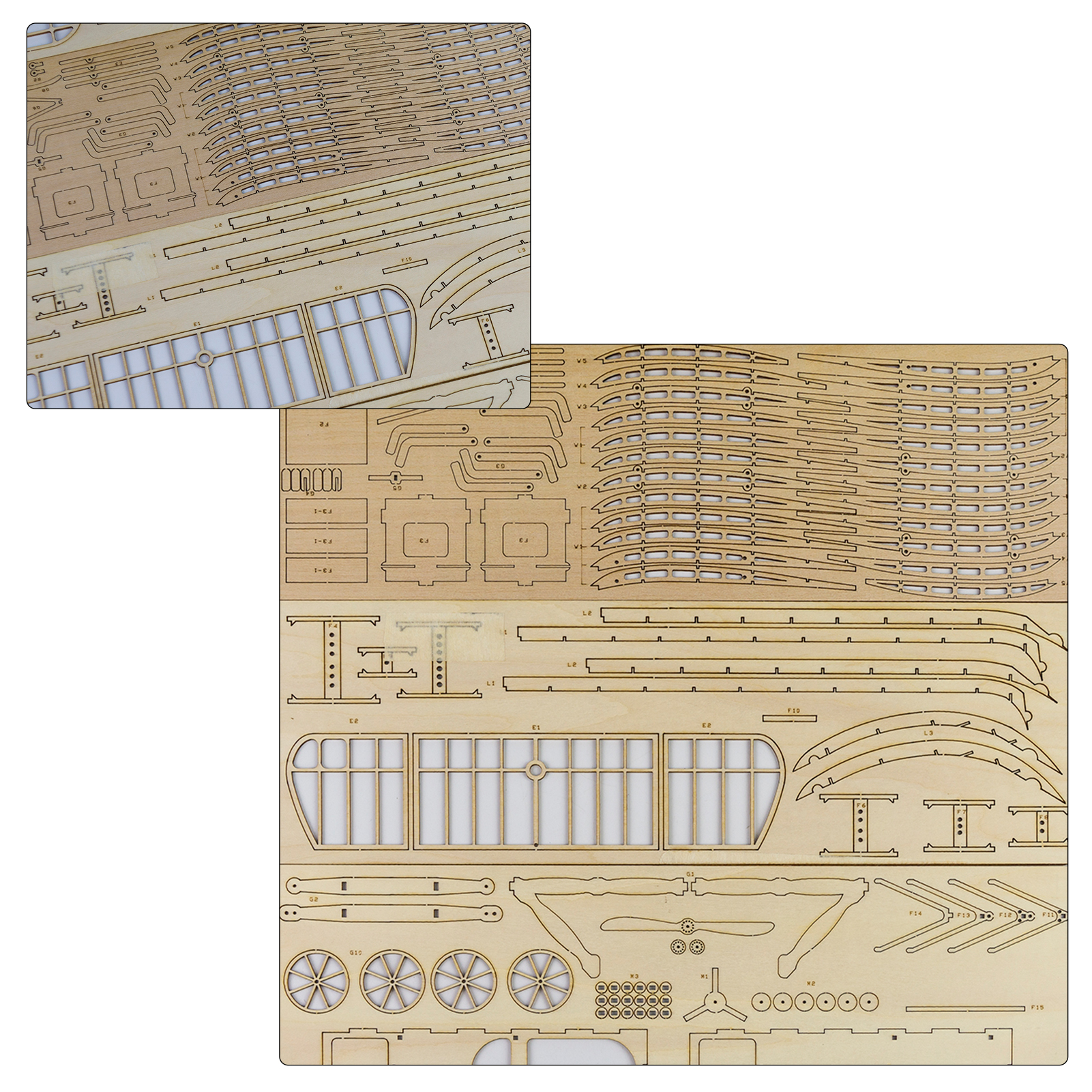DWH VX14 1:23 Scale 380mm Wingspan Airplane Static Wooden DIY Building ...