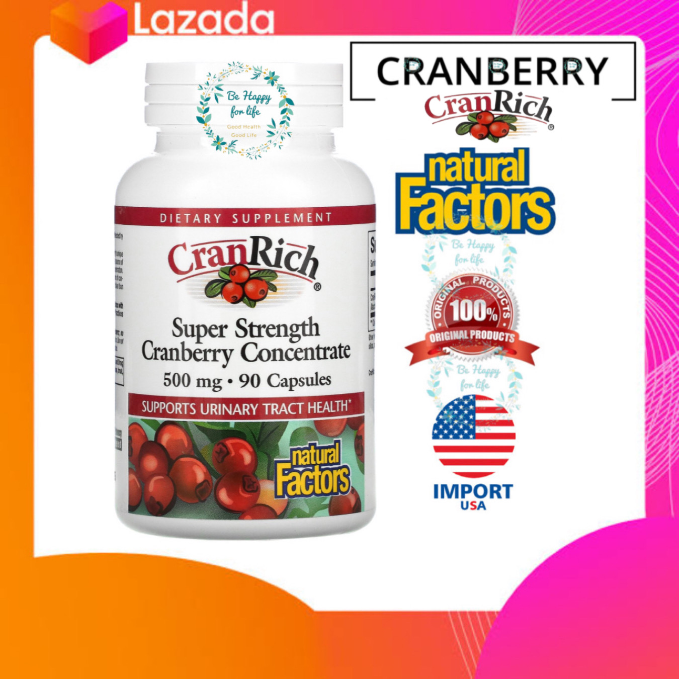 Natural Factors , CranRich , Super Strength, Cranberry Concentrate ...