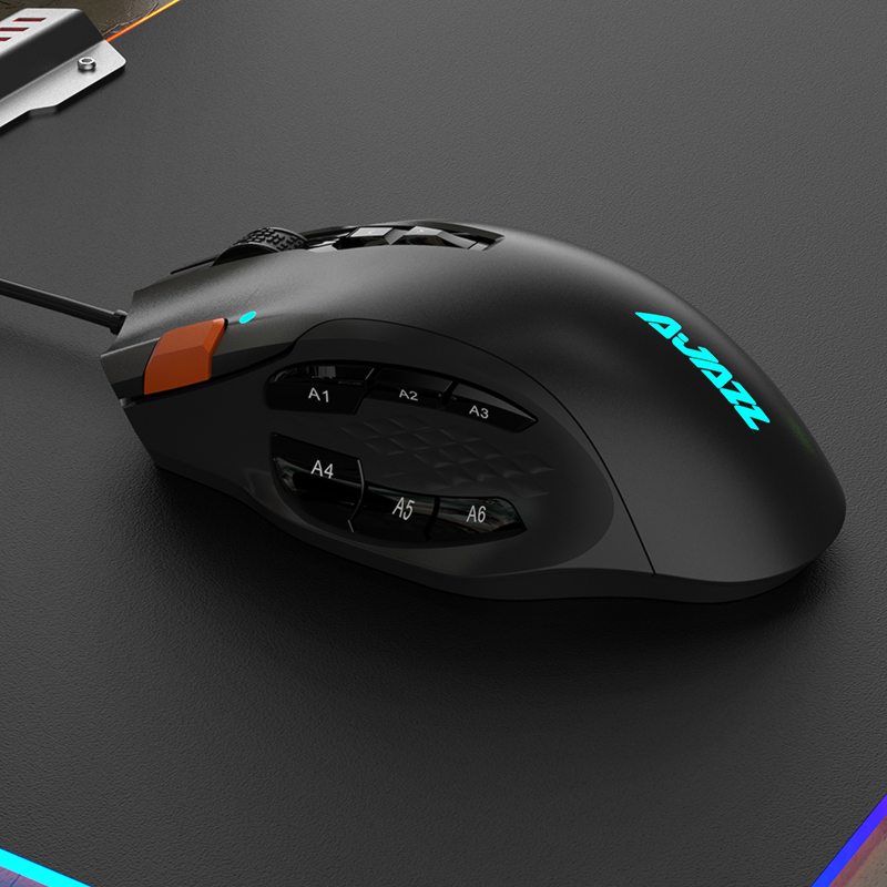 Ajazz Mmo Mouse With Side Buttons Optical Wired Gaming Mouse Up To ...