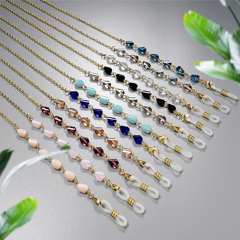 MXGOODS Temperament Glasses Chain Eyeglass Lanyard Cord Holders Face ...