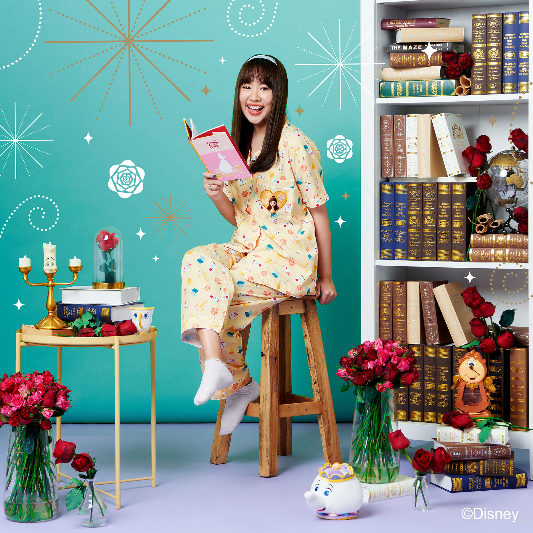 BOLD LIKE A ROSE Pyjamas เซ็ตชุดนอนคอปก DISNEY PRINCESS collection ...