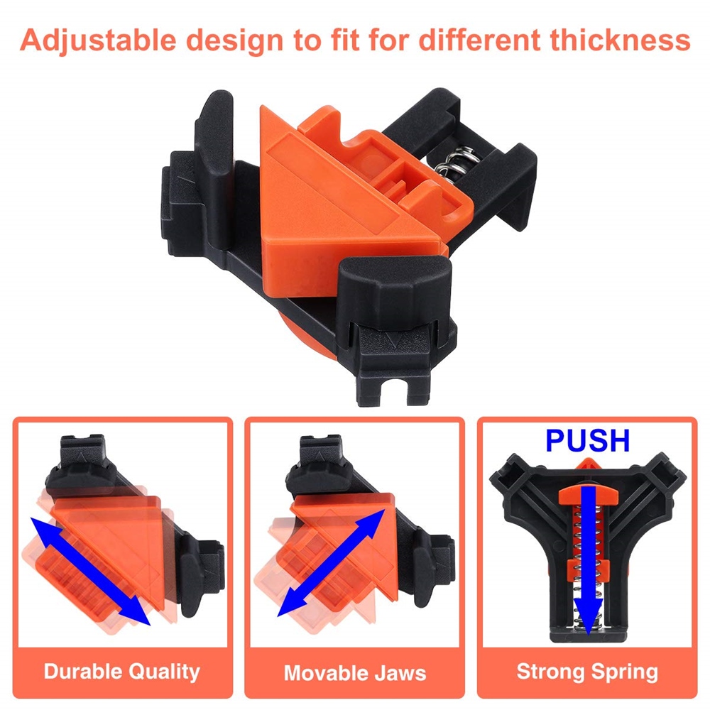 4pcs Right Angle Clamp 90 Degree Woodworking Clamps Bar Pictures Fixing ...