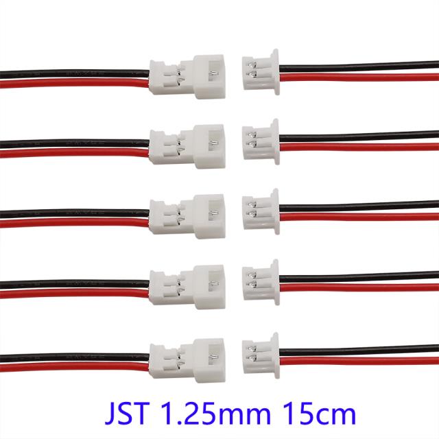 10/5/2 Pairs Small Mini JST 1.25mm PH2.0 XH2.54 2 Pin Male Female Plug Jack Connector Cable JST ...