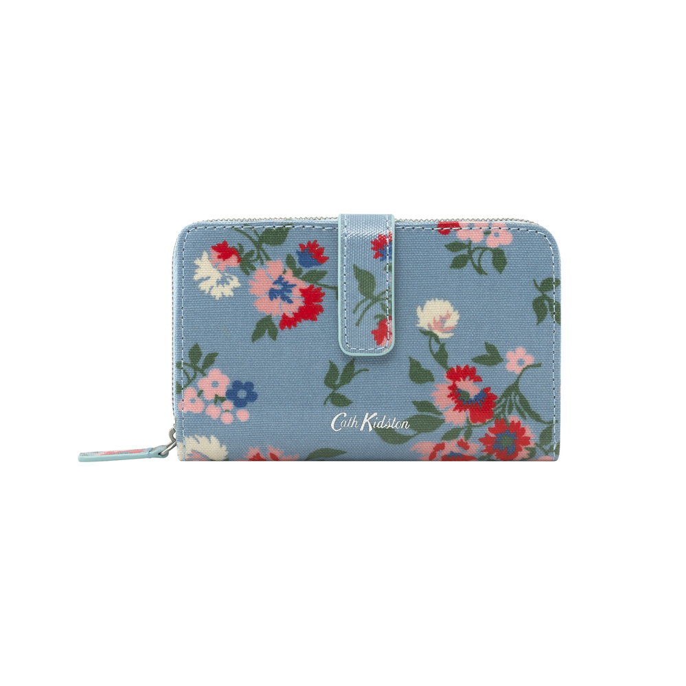 Light Blue Summer Floral Folded Zip Wallet - Cath Kidston - ThaiPick