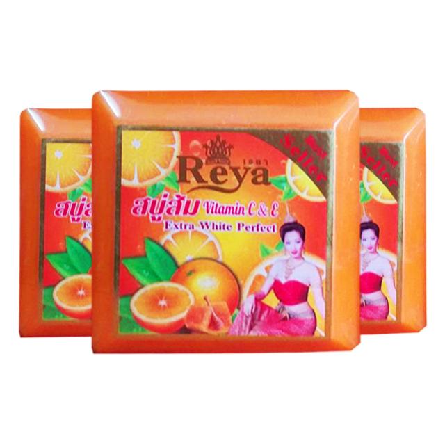 สบู่ส้ม Reya Orange Vitamin C&E Soap เรยา สบู่ส้ม วิตามินซี อี บำรุงผิว ...