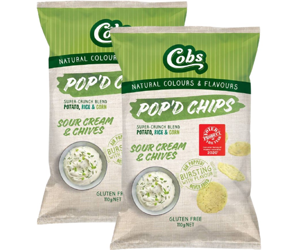 Cobs Pop'd Chips Sour Cream & Chives คอบส์ ป็อป ชิพ รสชูครีมและต้นหอม ...