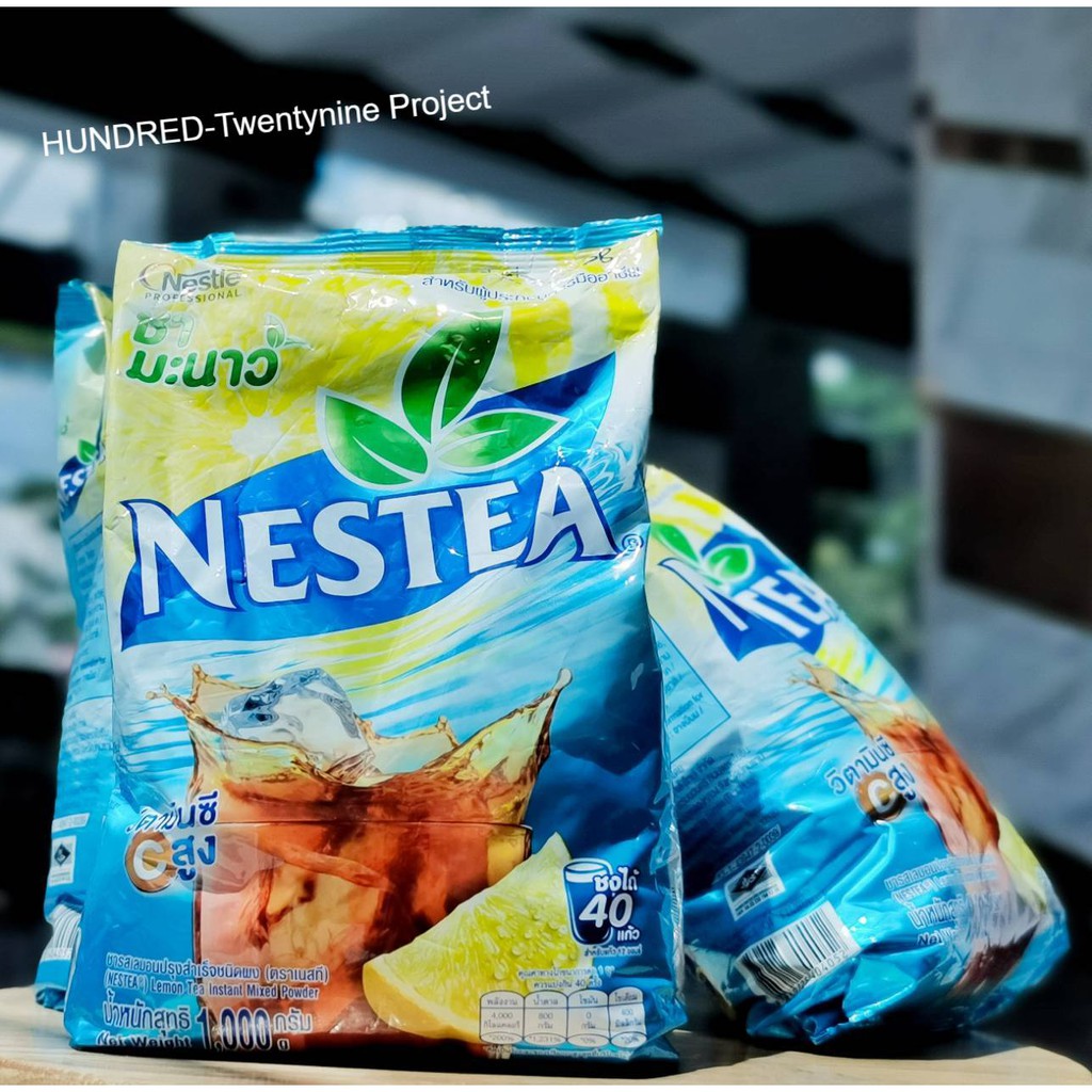 Nestea Lemon Tea Instant Mixed Powder เนสที เลมอน ผงชามะนาว 1000กรัม ...