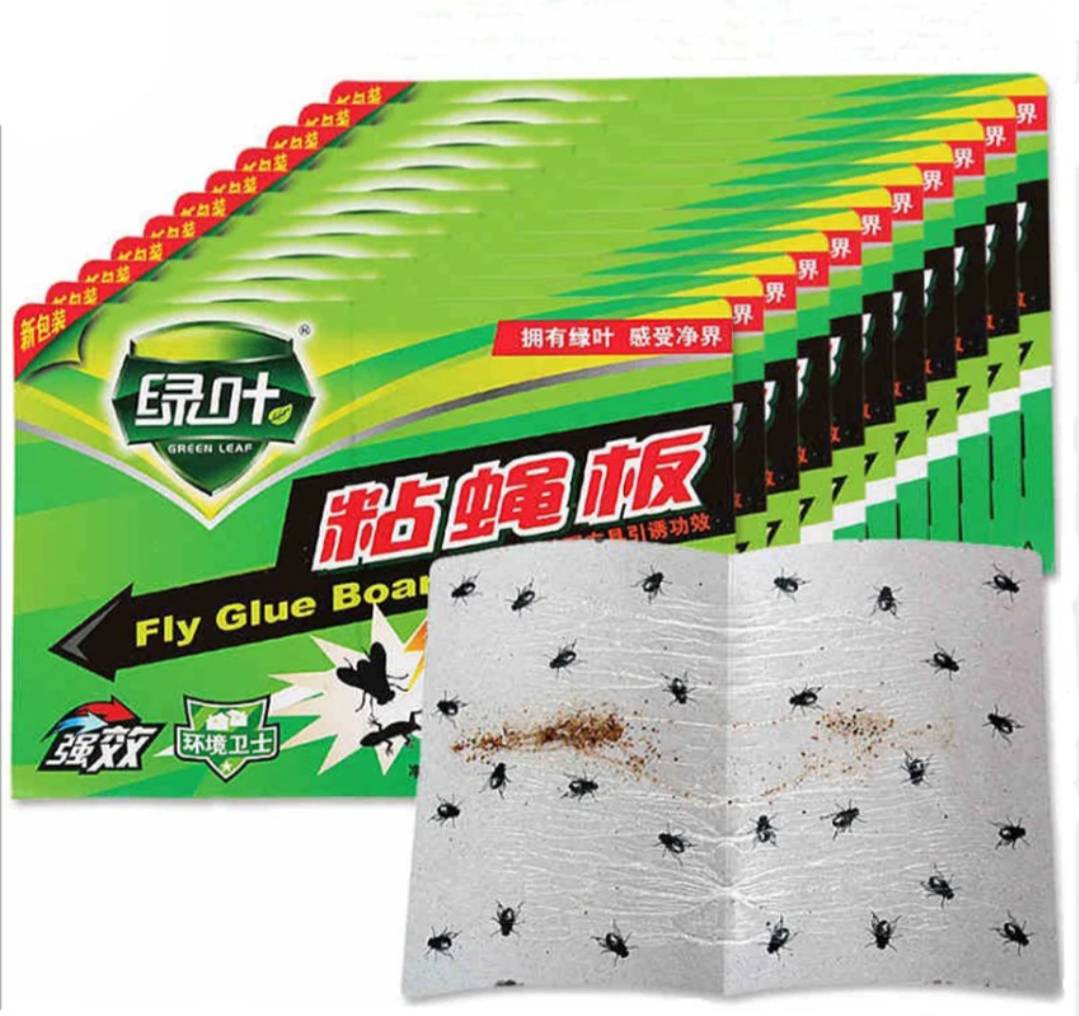 10PCS Authentic Fly Trap Efficient Flies Killer Sticky Board Insect ...