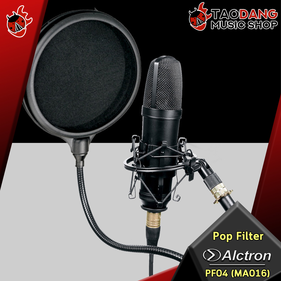 แผ่นกันลม Alctron PF04 อุปกรณ์เสริมไมโครโฟน กรองเสียงรบกวนได้ดีเยี่ยม ใช้งานง่าย วัสดุดีมีความทน ...