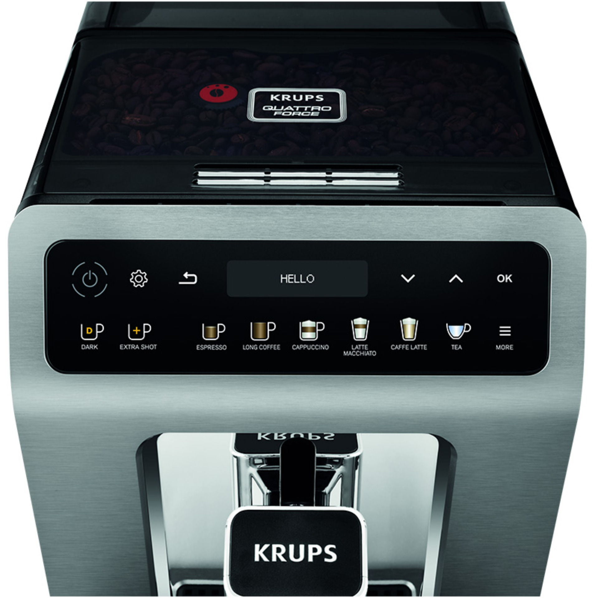 Tefal KRUPS เครื่องชงกาแฟอัตโนมัติ EVIDENCE PLUS รุ่น EA894T10 เครื่อง ...
