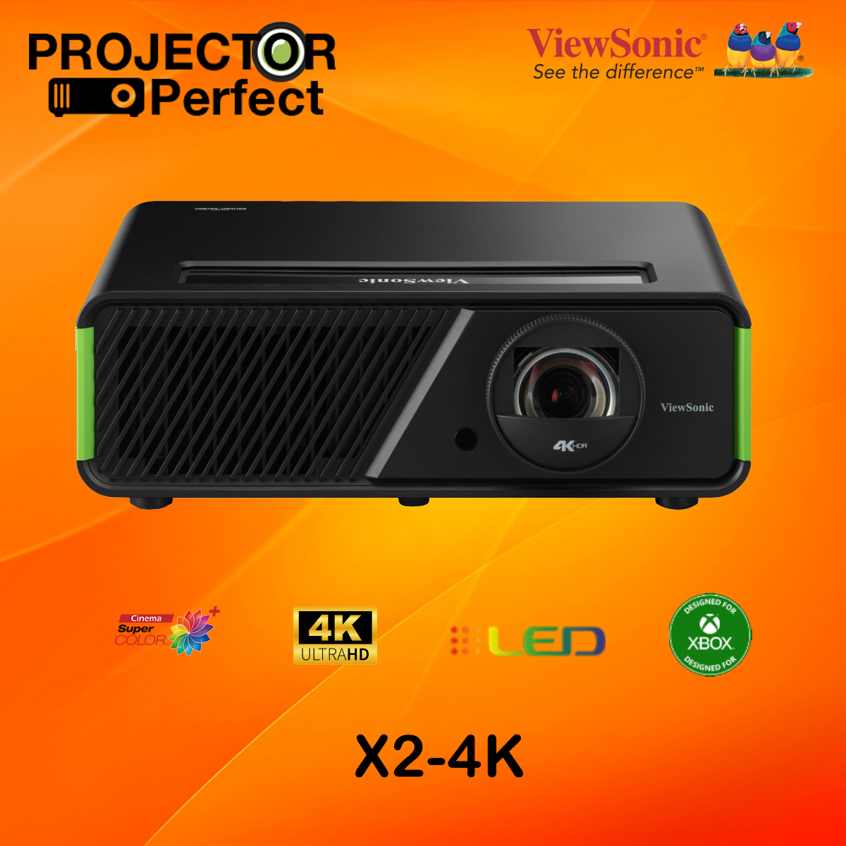ViewSonic X2-4K Short Throw Projector 4K HDR High Brightness (โปรดสอบถามก่อนสั่งซื้อ) | Lazada.co.th