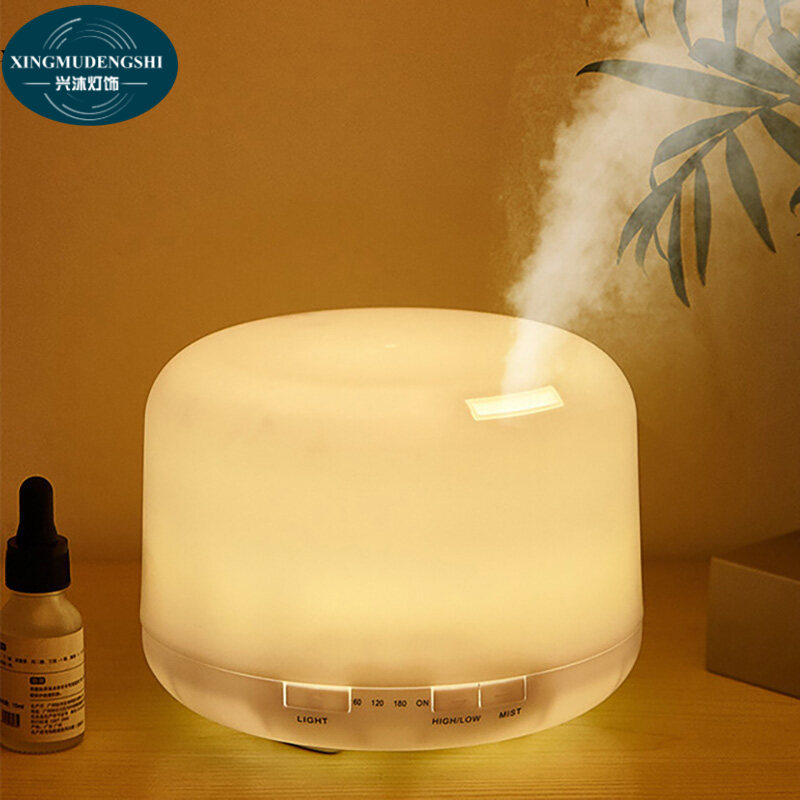 XMDS ไฟกลางคืนที่มีสีสันรีโมทคอนโทรล Humidifier จอกระจายแสงอโรม่า ...