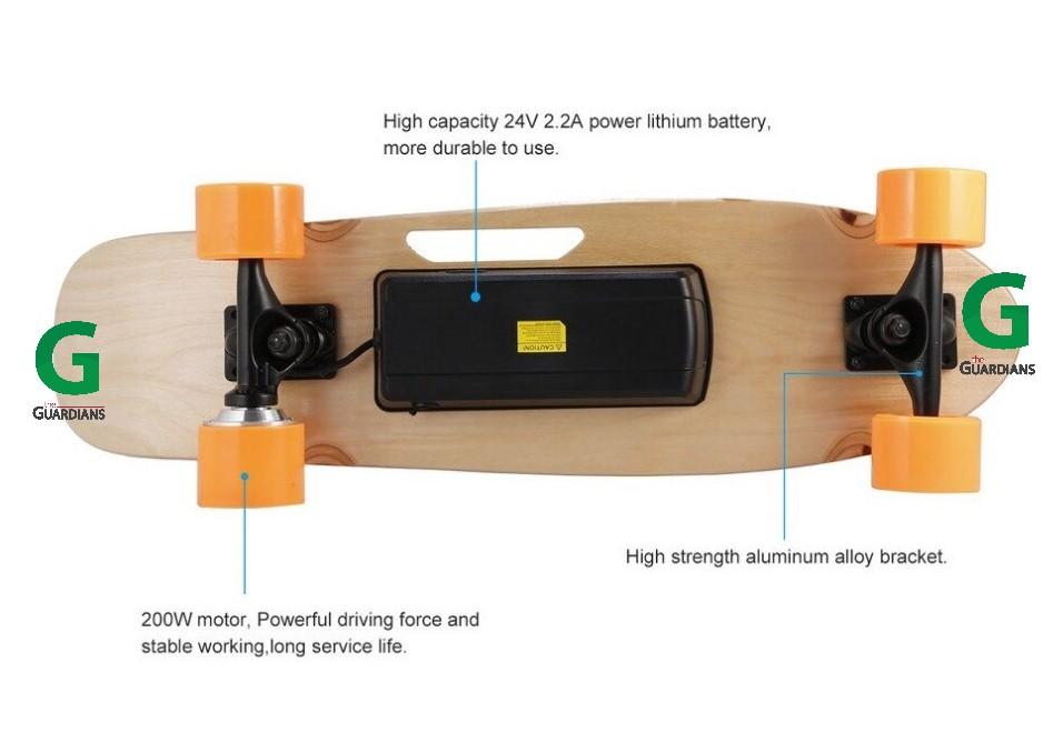 สเก็ตบอร์ดไฟฟ้า 4 ล้อ (New Electric 4 Wheels Longboard Wireless Remote ...
