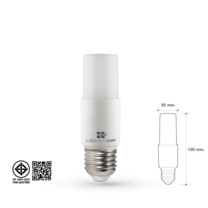 HI-TEK หลอดLED ECO SERIES STICK 12W 220V E27 WW - Thai Electricity International - ThaiPick