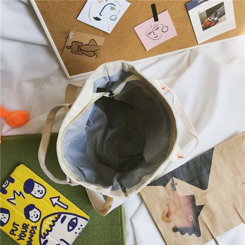 unlimitedshop(UN1569) -L1กระเป๋าสะพายข้าง ผ้าแคนวาส กระเป๋าถือ ...