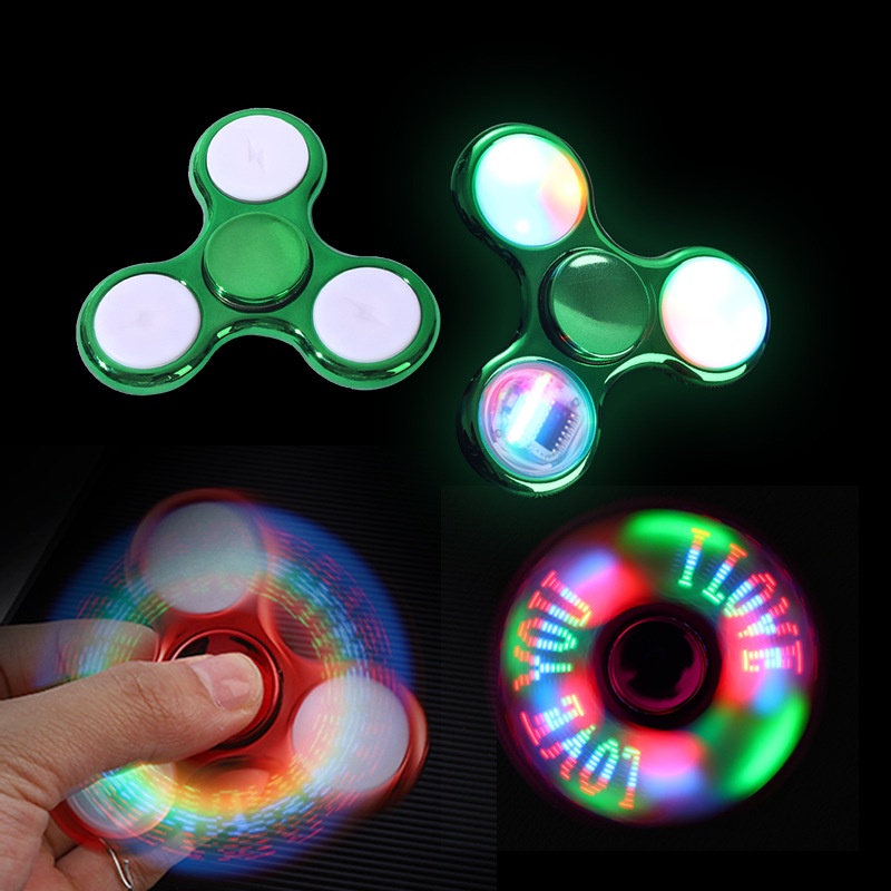 Averageพร้อมส่ง LED Fidget Spinner ของเล่น วัสดุ PVC ของเล่นเด็ก ...