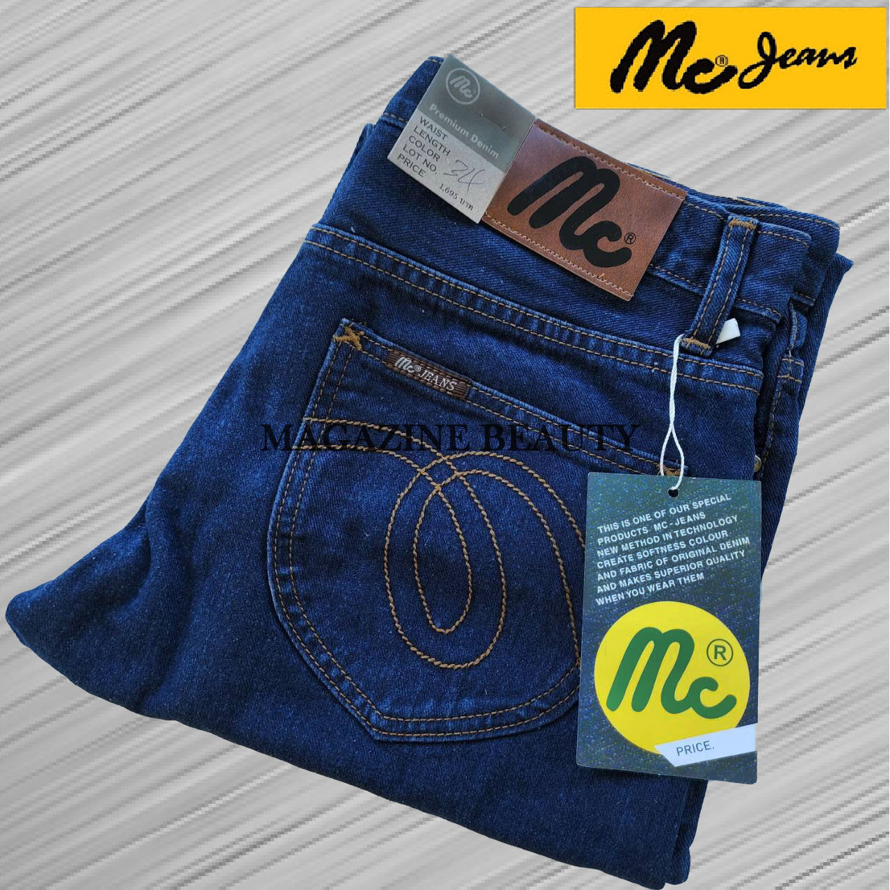 Mc Jeans กางเกงยีนส์ขากระบอกใหญ่ สี Midnight BIG SALE 1 - Jeans note - ThaiPick