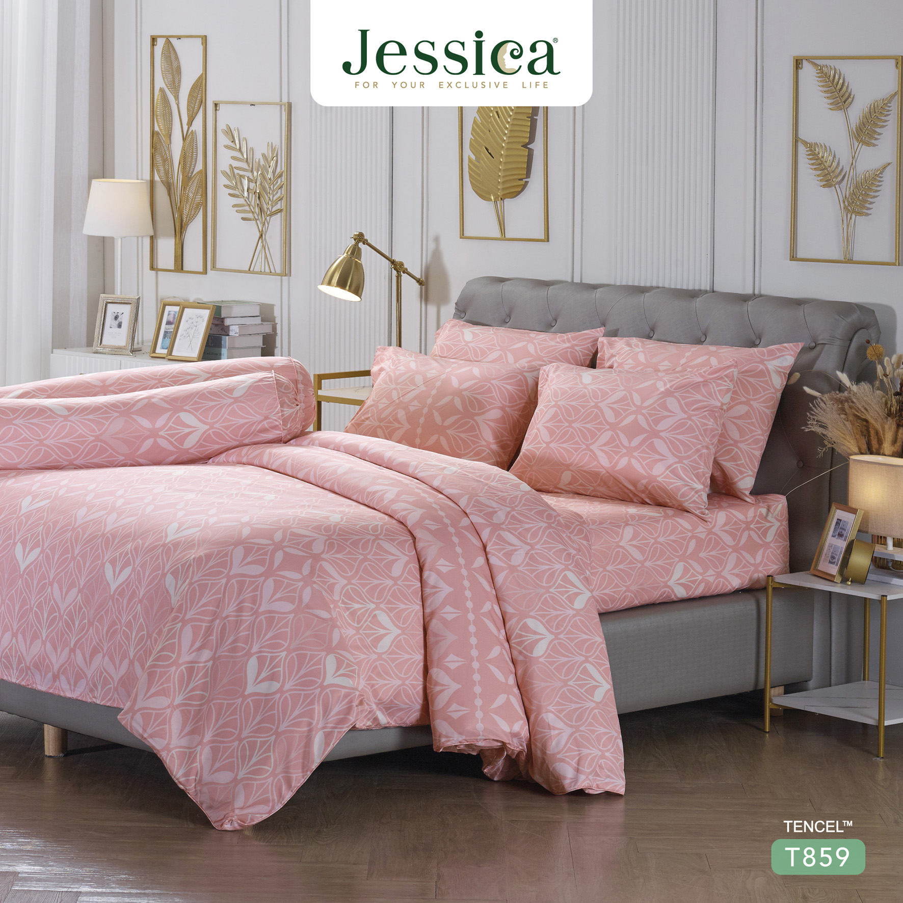 NewJessica Cotton mix J263 ชุดเครื่องนอน ผ้าปูที่นอน ผ้าห่มนวม เจสสิก้า พิมพ์ลายได้อย่างประณีต ...