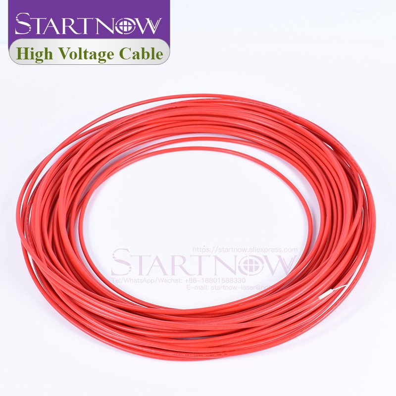 40KV 22AWG High voltage Cable Red Positive Lead Wire For CO2 Laser ...