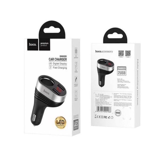 Car Charger ที่ชาจในรถ HOCO Z29 Dual USB 3.1A Max Car Charger LED Digital Display ของแท้ ...