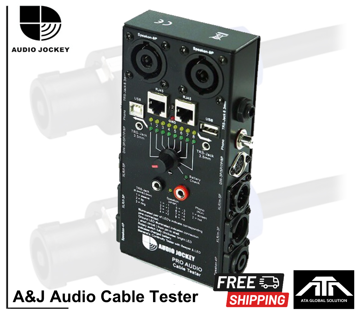 Aj Pro Audio Cable Tester เครื่องเช็คสาย (รุ่นใหม่เพิ่มช่องเช็คหัว TRS ...