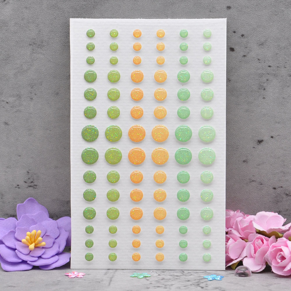 Enamel Dots Sticker 6PCSSET Scrapbooking Sparkle Glitter Stickers Sugar ...