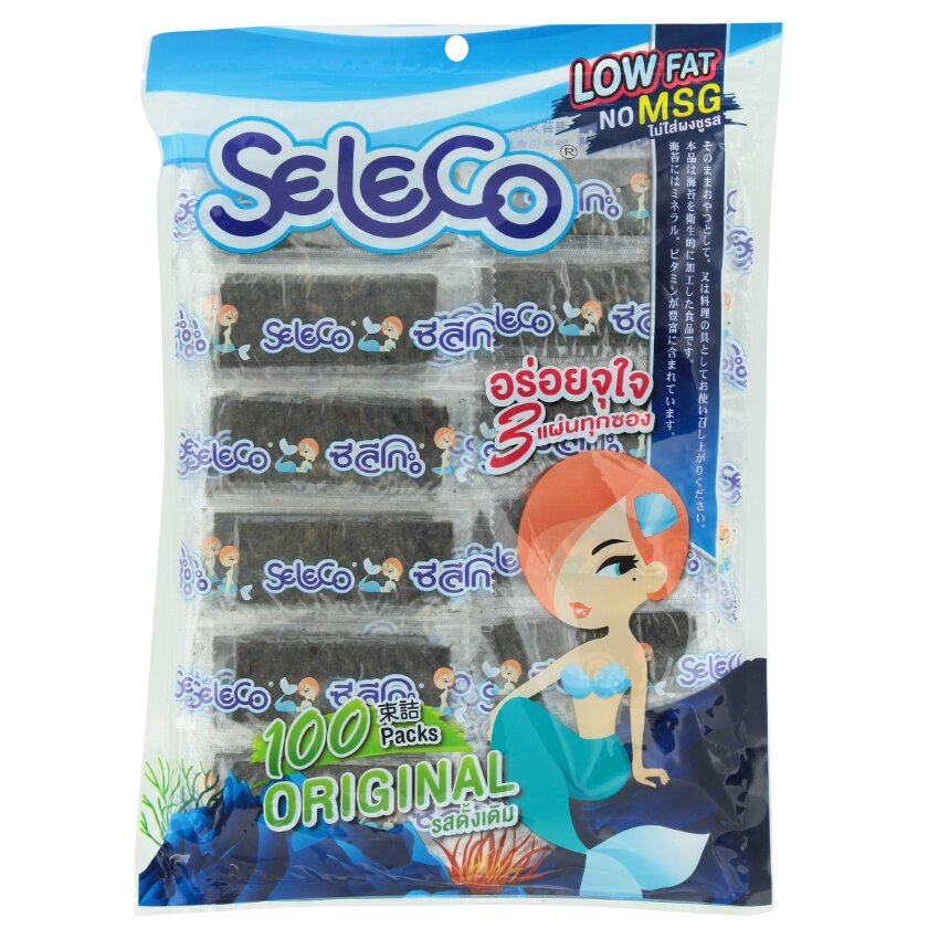 อาหารสำเร็จรูป ขนม ของกิน อาหารแค้มปิ้ง SELECO ซีลีโกะ สาหร่ายอบกรอบ ...