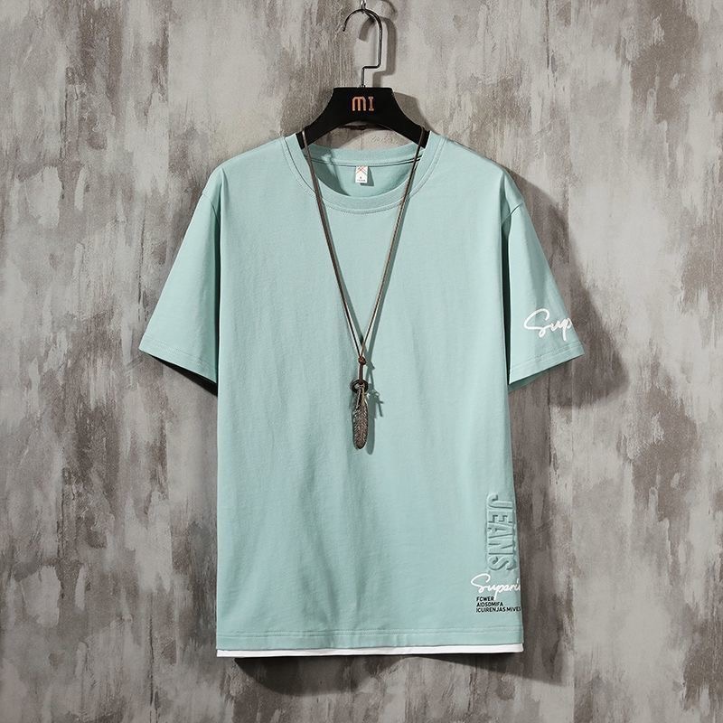 เสื้อยืดคอกมผู้ชายแขนสั้น เนื้อผ้านิ่มใส่สบายสไตล์เกาหลี รุ่นYF-990 | Lazada.co.th