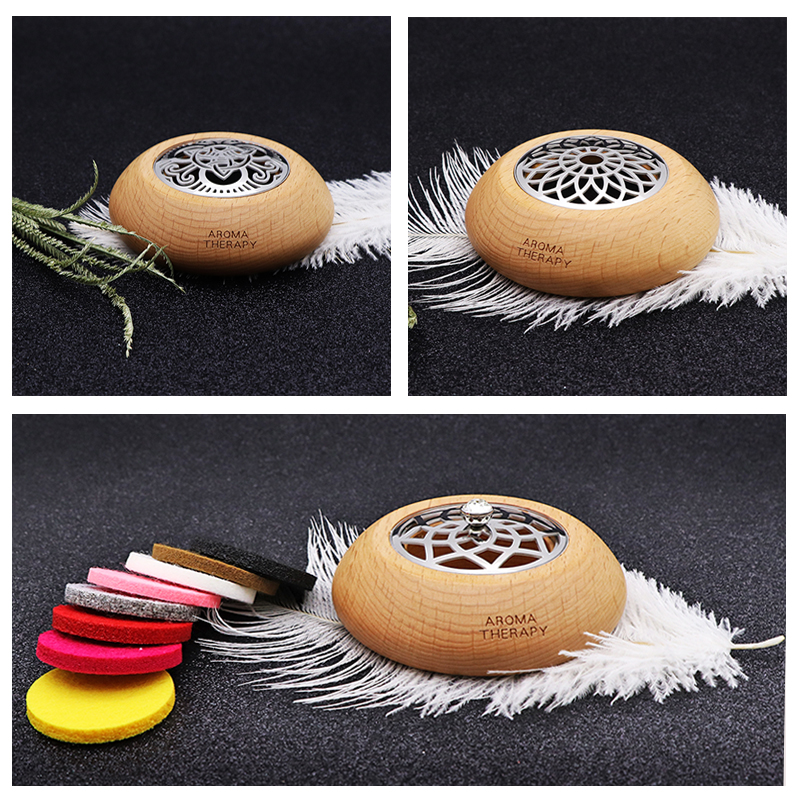 Essential Oil Aromatherapy Diffuser Wooden Stainless Steel Cover Aroma ...