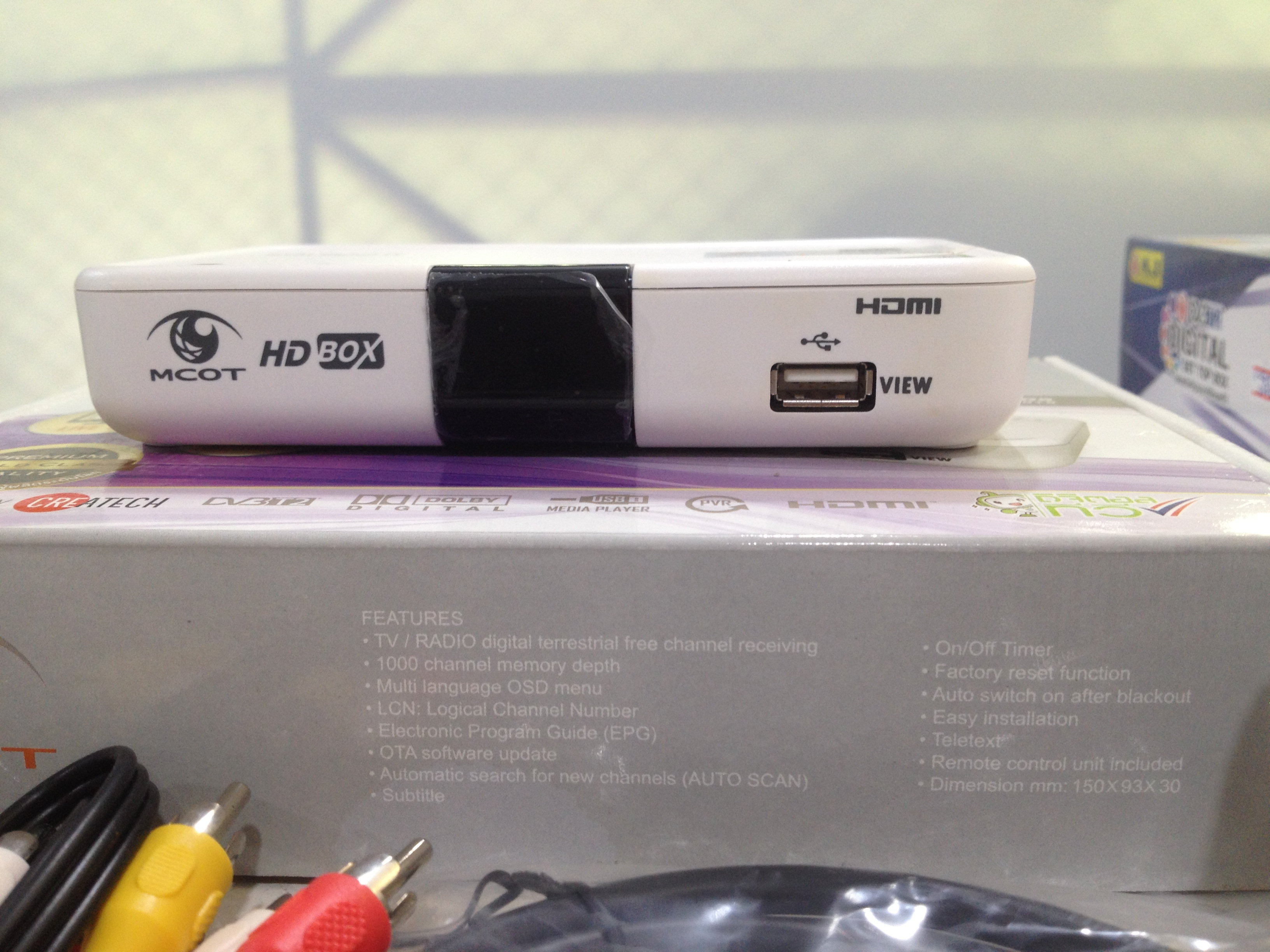 กล่องรับสัญญาณดิจิตอล กล่องดิจิตอลทีวี DVB-T2 MCOT HD Box VIEW HDMI ...
