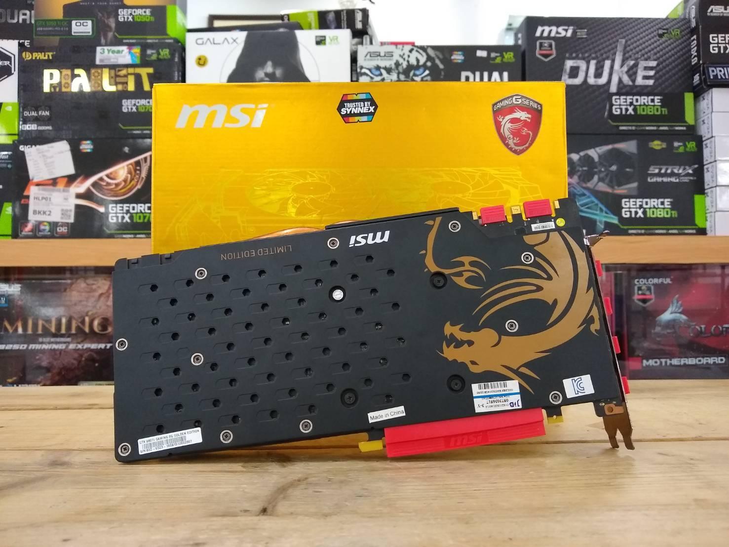 VGA การ์ดจอ MSI GTX 980Ti Gaming. 6GB. Golden edition - Ntech computer ...