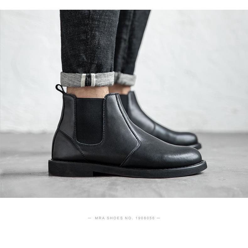 Maden Men Chelsea Beatles British Style Leather Martin Boots - xiango ...