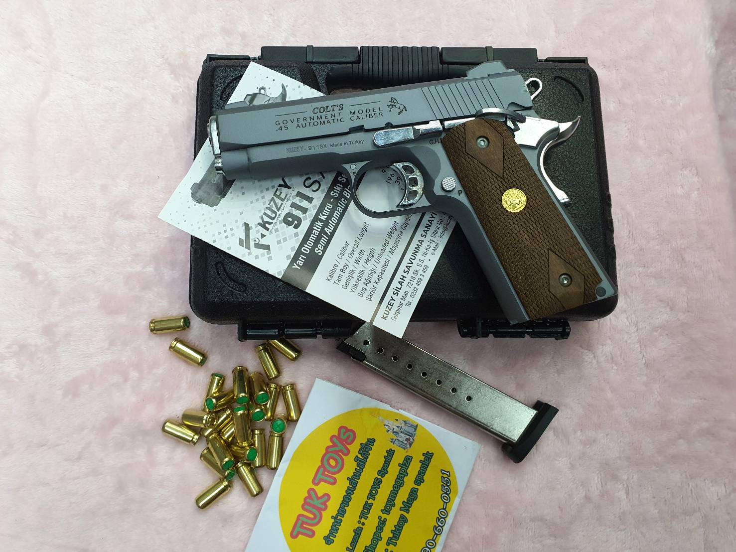 แบลงค์ KUZEY 911 ( Colt 100 ปี) เทา 4 นิ้ว แถมฟรี ลูก 1 กล่อง ใช้ในการ ...