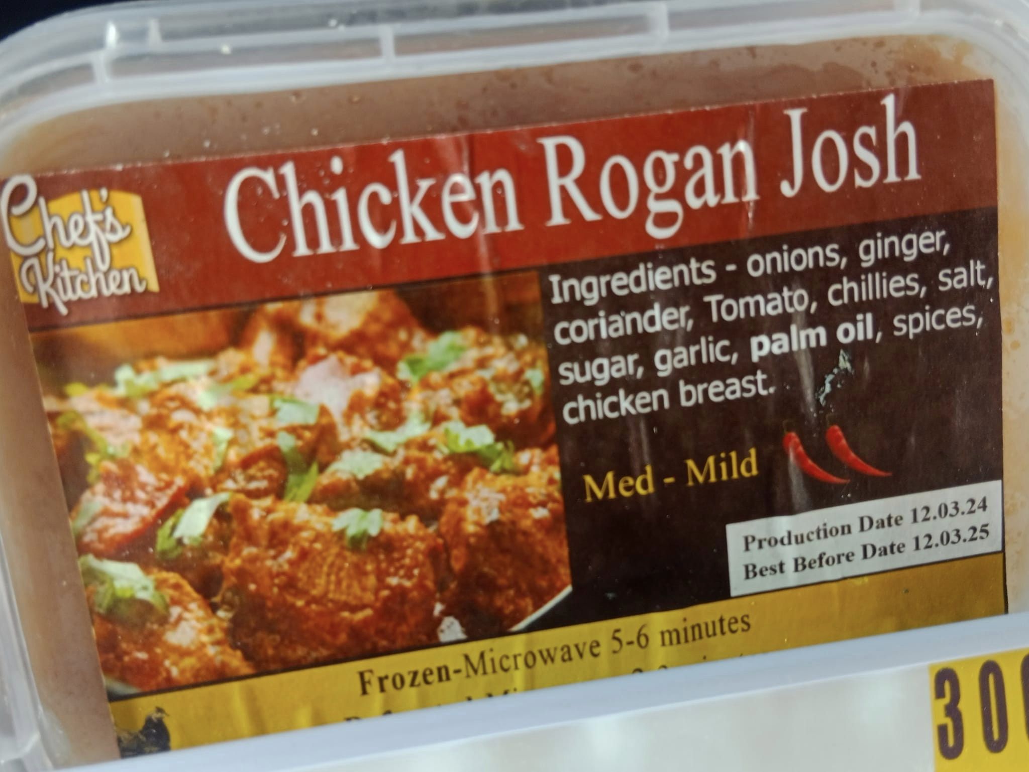 CHEFS KITCHEN Homemade Chicken Rogan Josh 6 PACK INCLUDES POLY BOX AND ...