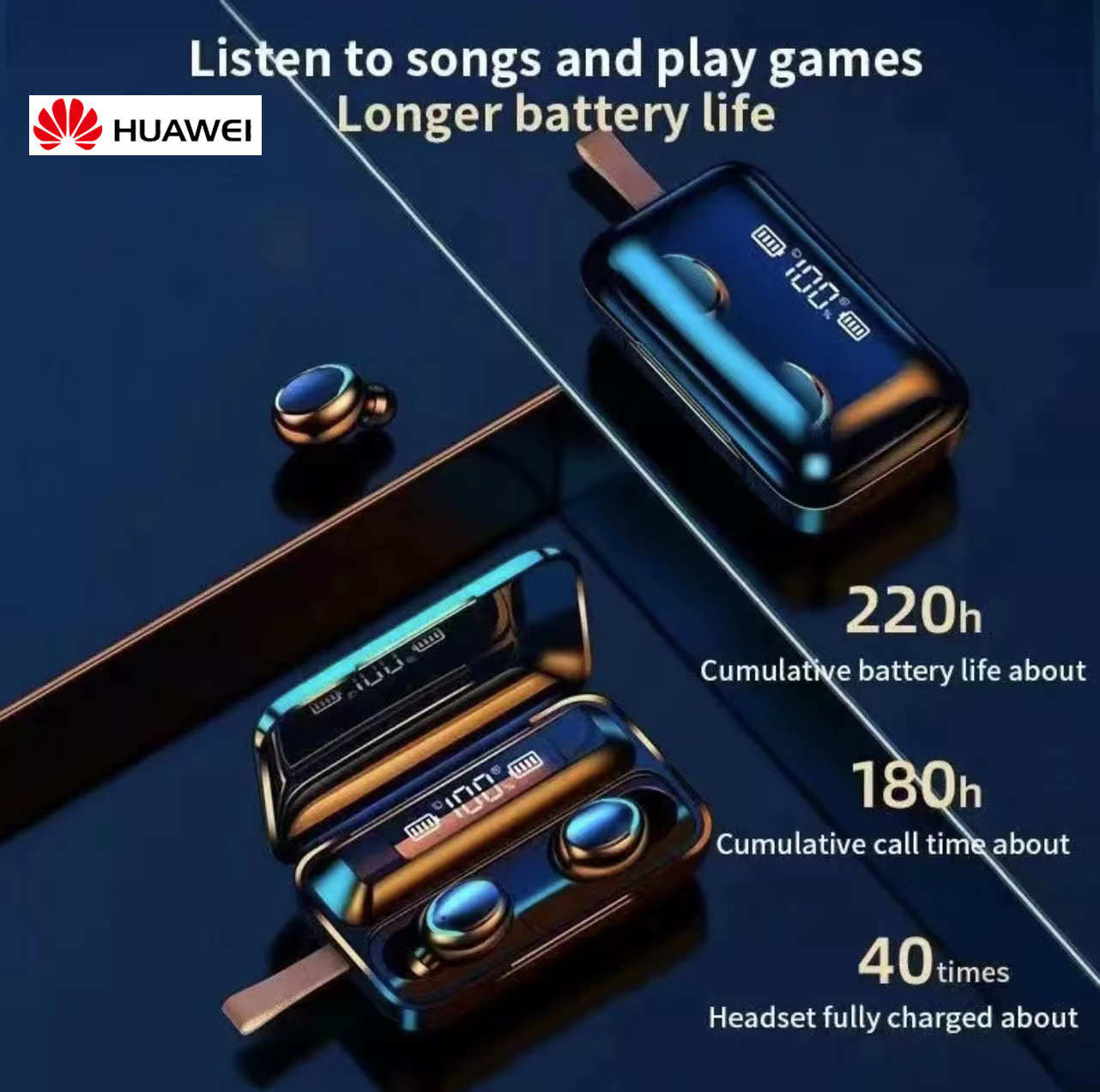 (ของแท้100%รับประกัน 5 ปี ) Huawei หูฟังบลูทูธ Huawei TWS F9-5 รุ่น ...