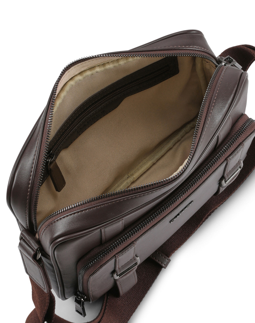 DAPPER กระเป๋าสะพายข้าง Double Buckle Crossbody Bag สีน้ำตาล - DAPPER - ThaiPick