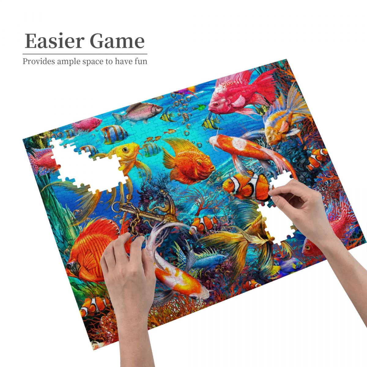 TROPICAL FISH Wooden Jigsaw Puzzle 500 Pieces Educational Toy Painting ...