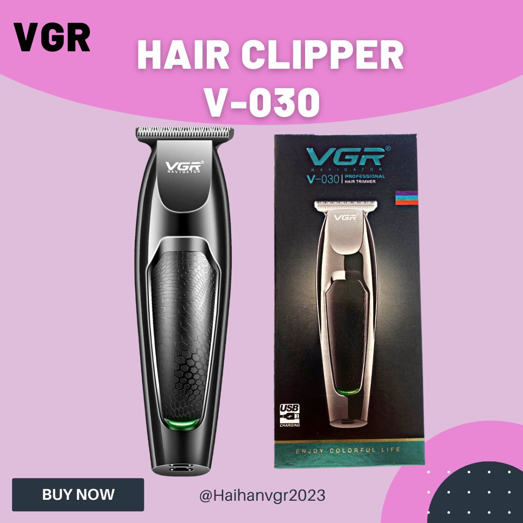 ปัตตาเลี่ยนตัดผมไร้สาย VGR รุ่น V-030 สีดำ ปัตตาเลี่ยนตัดผม กันจอน แต่งทรงผมได้ ขนาดพกพาง่าย มี ...