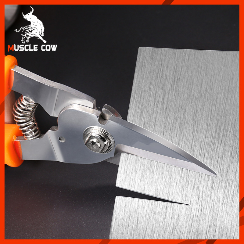 MUSCLE COW กรรไกร กรรไกรอเนกประสงค์ 8 นิ้ว กรรไกรตัดโลหะ สแตนเลส ตัดซี ...