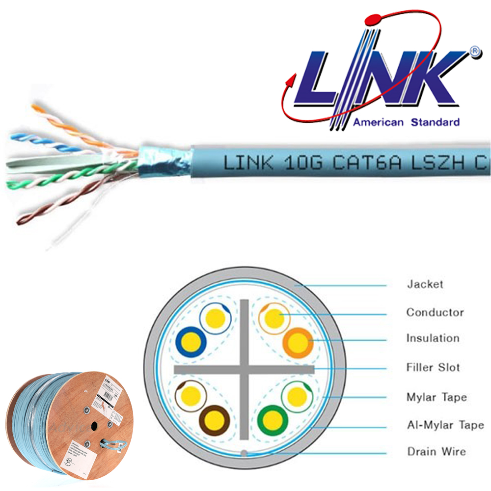 LINK LAN U/FTP CAT 6A XG Cable (500 MHz.) 305 m./Roll Model. US-9256LSZH - Fire Focus Sale And ...