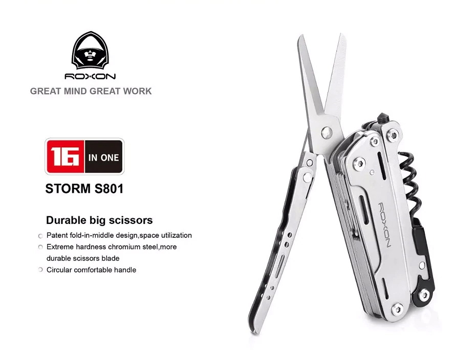ชุดเครื่องมือ multi-tool เครื่องมือเอนกประสงค์ ROXON Storm S801S มีดพับ ...