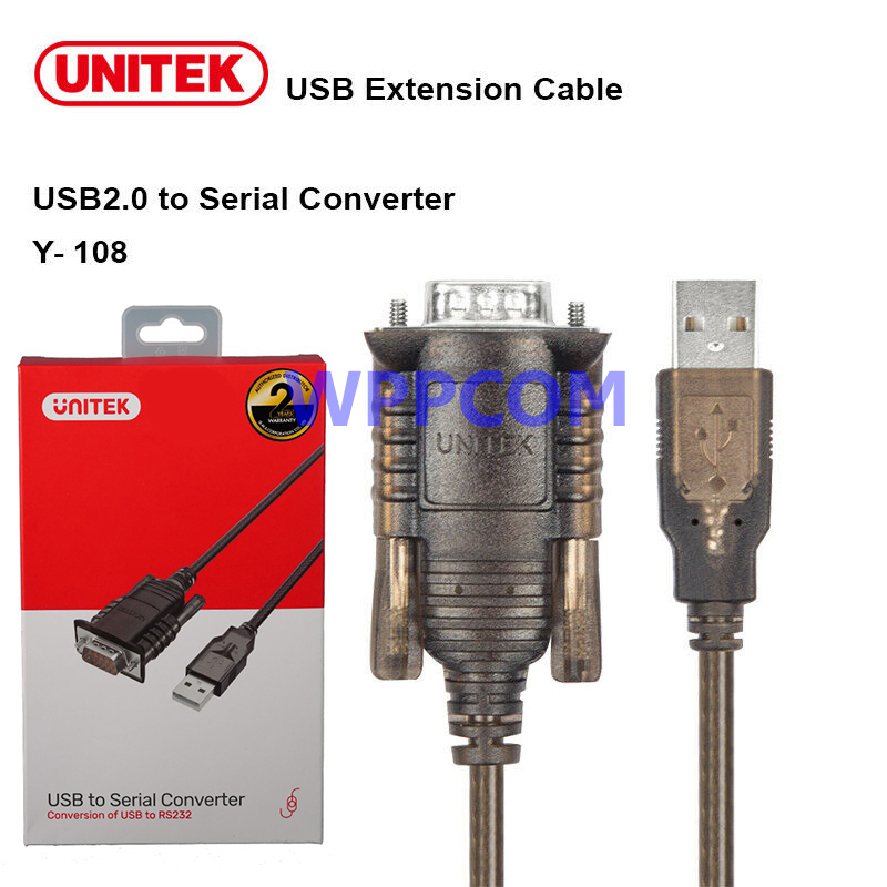 USB TO Serial RS-232 Unitek Y-108 สายยาว 1.5M | Lazada.co.th