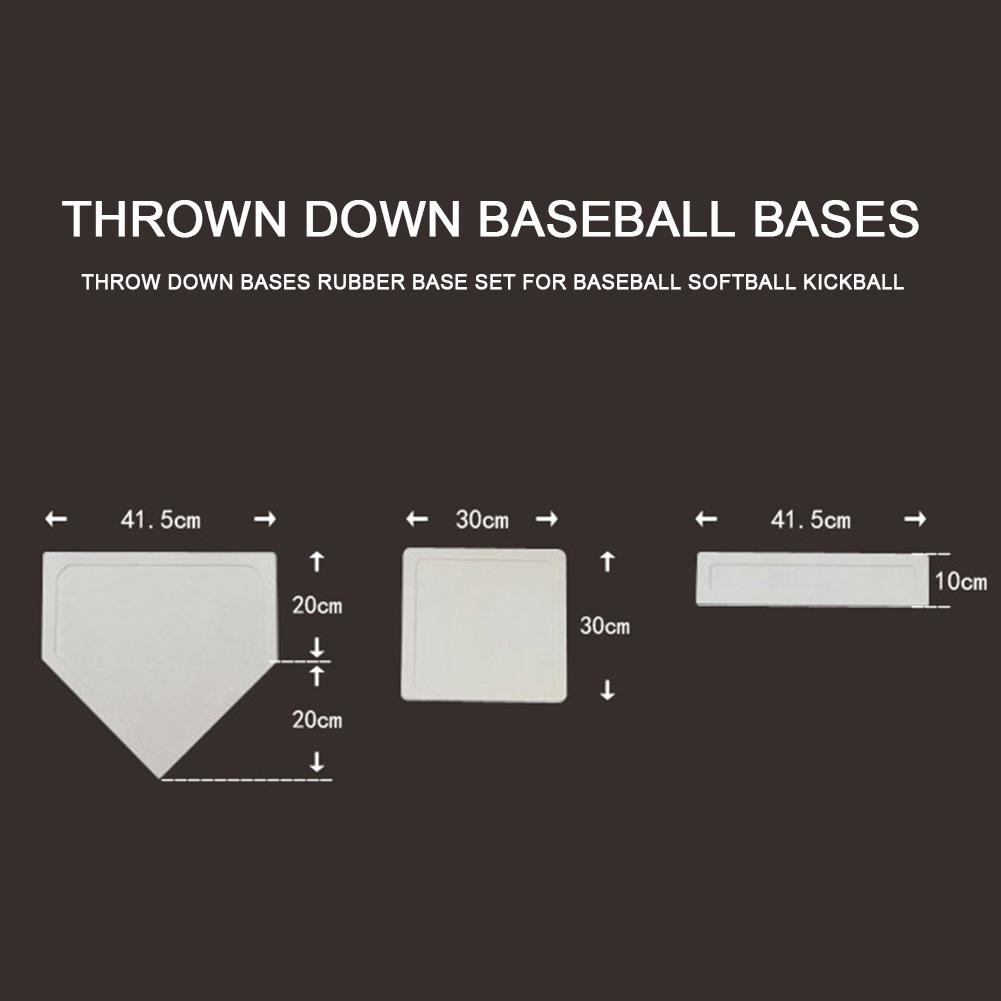 5pcs Thrown Down Baseball Base Rubber Waterproof Soft Bag Baseball ...