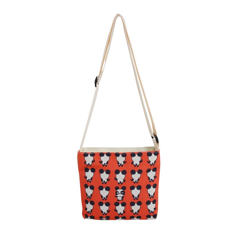 infinitebagshop(IN1502) -H2กระเป๋าสะพายข้าง ผ้าแคนวาส ใบเล็ก สกรีนลาย ...