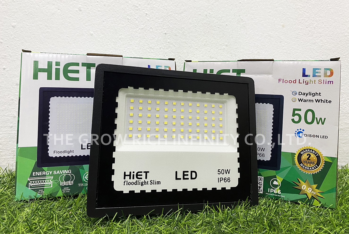 โคมฟลัดไลท์ LED 50W 6500K "HIET" | Lazada.co.th